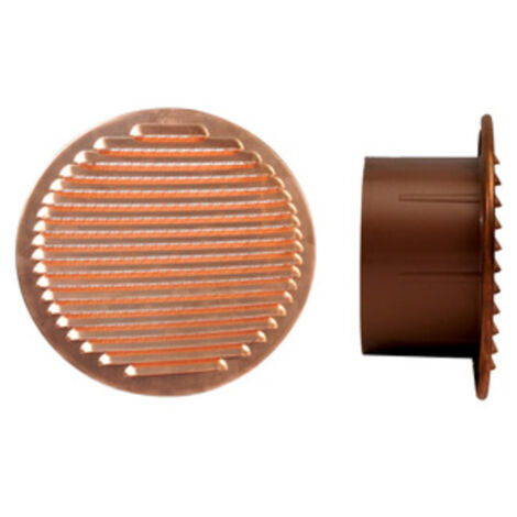 Griglia di Aerazione tonda in Rame con Retina Anti insetti per tubi ø10 ...