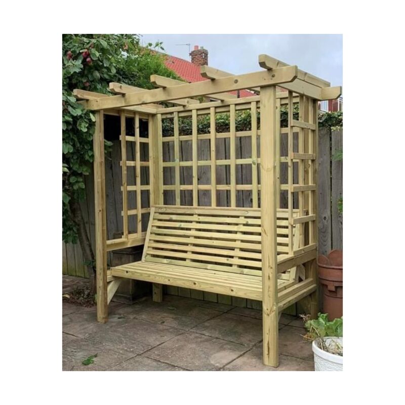 Beatrice Arbour Wooden Garden Bench Sits 3 Beatrice Arbour Wooden Garden Bench Sits 3