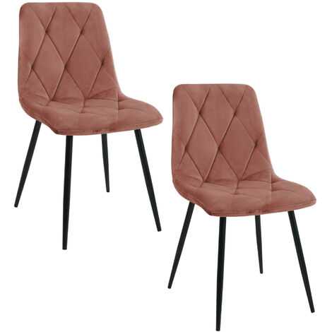 Esszimmerstühle mit Samt 2er Set AKORD SJ.3 Gepolsterter Gesteppter ...