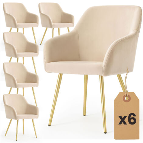 Wunderschöne Esszimmerstühle 6er Set Beige Bilder
