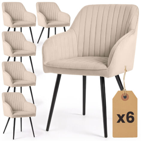 Wunderschöne Esszimmerstühle 6er Set Beige Bilder