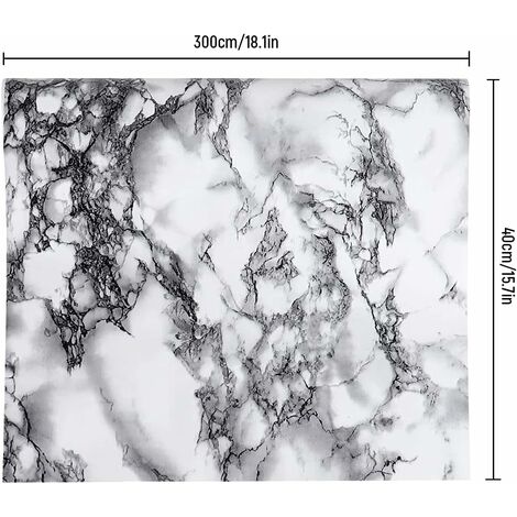 Marble Wallpaper, 40 x 300 Marble Self Adhesive Backed Wallpaper with ...