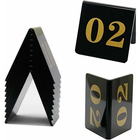 Restaurant Table Number Sign, Acrylic Table Sign Double Sided Table ...