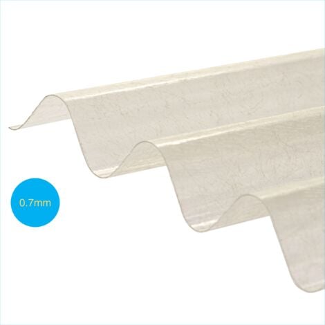 Solstice Corrugated Polyester Sheet Clear 2000mm x 950mm x 0.7mm