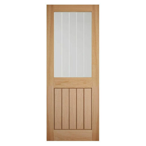 Cottage Oak Glazed 1 Lite 1 Panel 1981 x 762mm