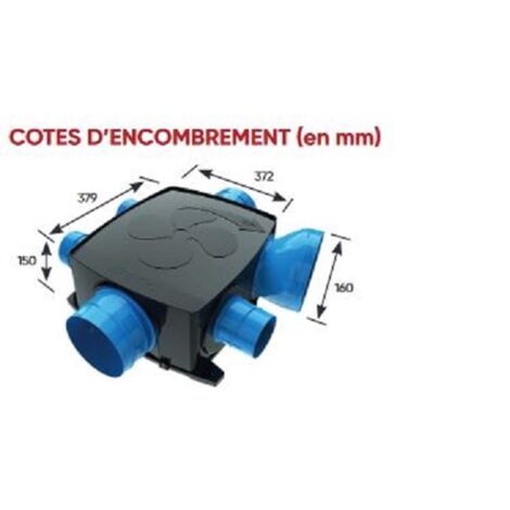 VMC simple flux hygro Atlantic pour maison de 6 sanitaires et cuisine ...
