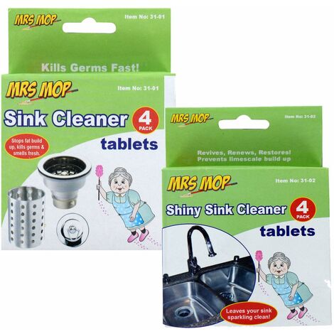 Shiny Sink Cleaner Kills Germs Smell Fresh Clean Sparkle Toilet Tablets