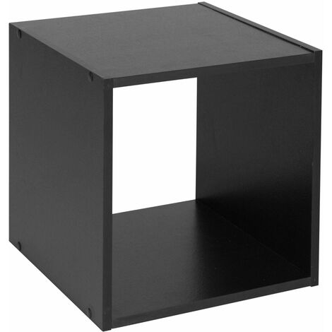 1 Tier Storage Shelf Cube Bookcase Book Case 30 x 30 x 30cm Black