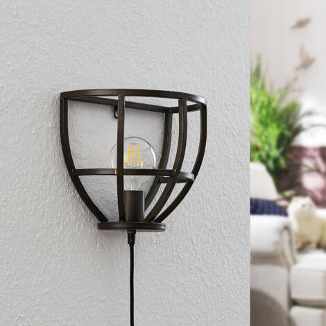 Lindby Rutger applique con interruttore e spina