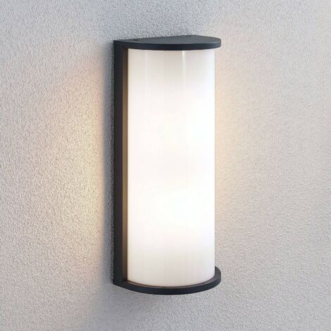 Lindby Lámpara de pared exterior 'Timothea' en Negro Aluminio