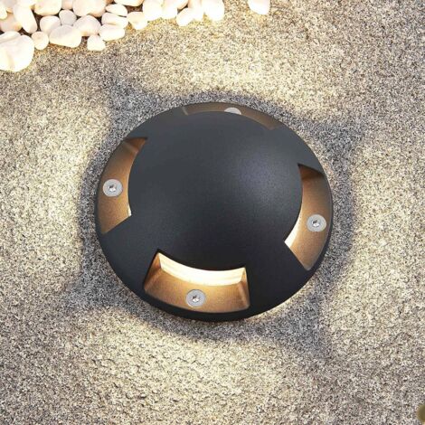 Lindby Lámpara LED para exterior 'Huban' en Negro de Aluminio