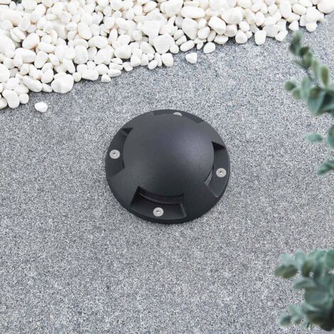 Lindby Lámpara LED para exterior 'Huban' en Negro de Aluminio