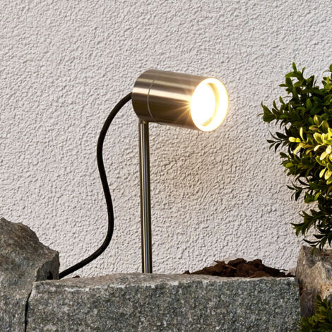 Foco con varilla toma tierra de acero inox Naima