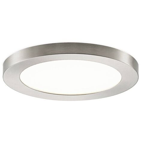 PRIOS Lámpara de techo LED 'Aureka' en Gris Aluminio