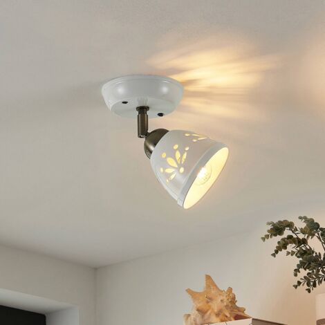 Lindby Foco 'Sanrike' en Blanco de Cerámica