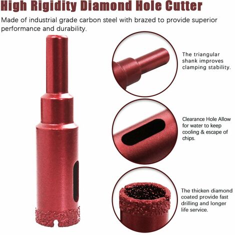 Diamond Coated Hole Saw Drill Bit, Performance Hole Cutter for Glass ...