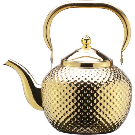 Stainless Steel Teapot with Infuser Induction Kettle Fits All 2.0L Gold ...