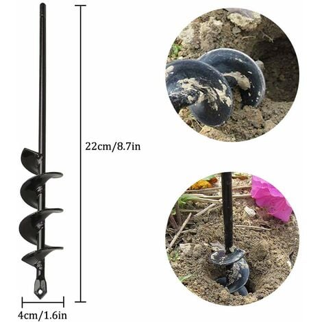 Garden Auger, Spiral Gardening Tool for Planting Trees/Shrubs/Twist ...