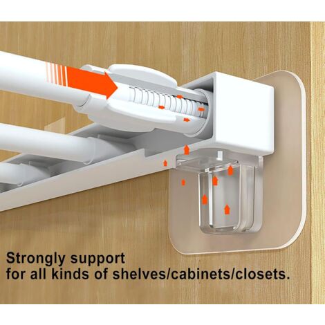 Punch-Free Shelf Bracket - Self Adhesive Shelf Clips for Kitchen ...