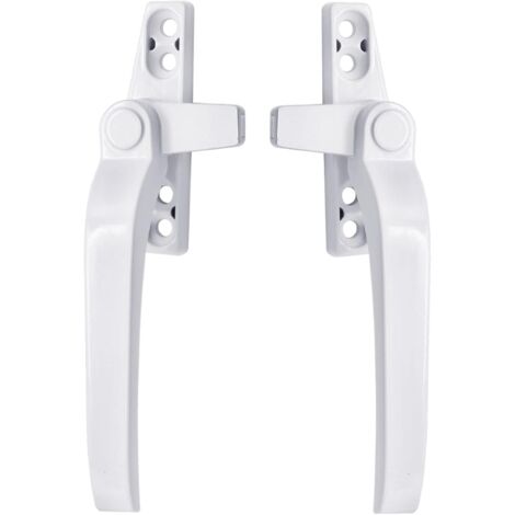 Window handles, a pair of white universal aluminum alloy window handles ...