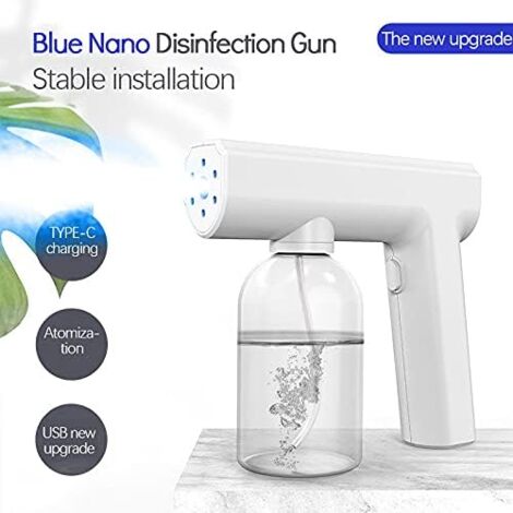 Handheld Handheld Disinfection Gun with 300ml Capacity, Cordless Blue ...