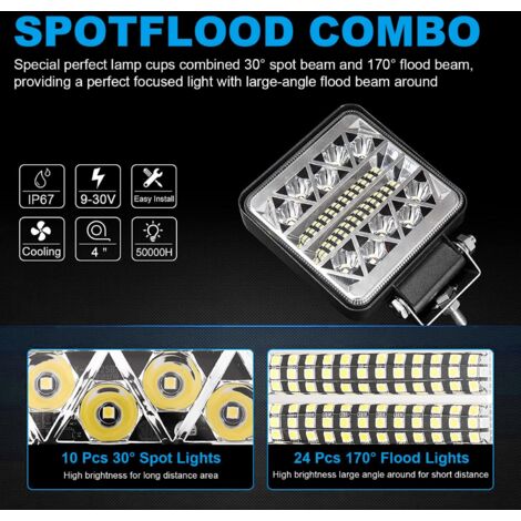 102W LED Work Light 10200LM 12v Led Reversing Lights, Led Headlight ...