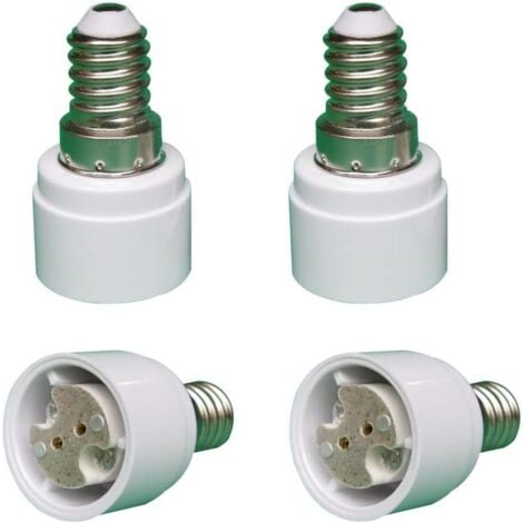 Set of 4 E14 to G4 MR16 GU5.3 GU4 base adapter for LED or halogen bulb