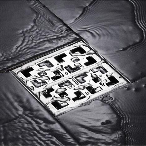 Brushed Square Shower Trap, Stainless Steel Floor Drain with Removable ...