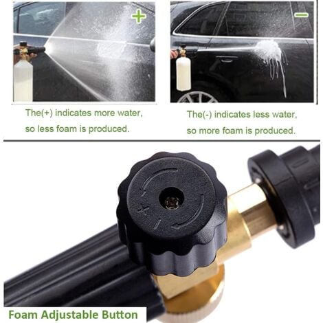 Foam Lance Foam Cannon Compatible with Kärcher K2 K3 K4 K5 K6 K7, 1L Foam Gun with Adjustable ...