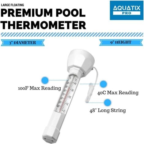 Large Floating Pool Water Temperature Thermometer with String ...