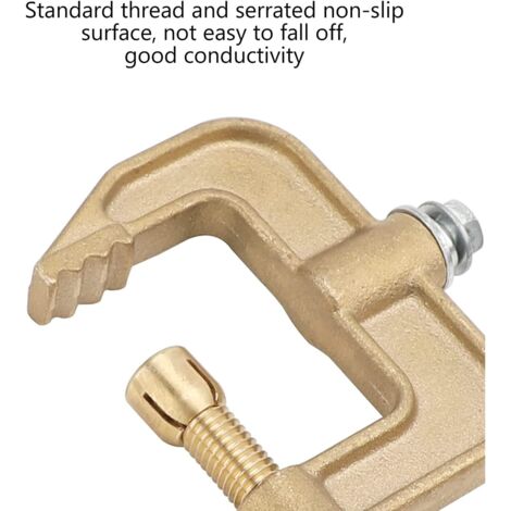 Welding Ground Clamp, 500A Brass G-Type Ground Clamp, 43mm Jaw Width ...