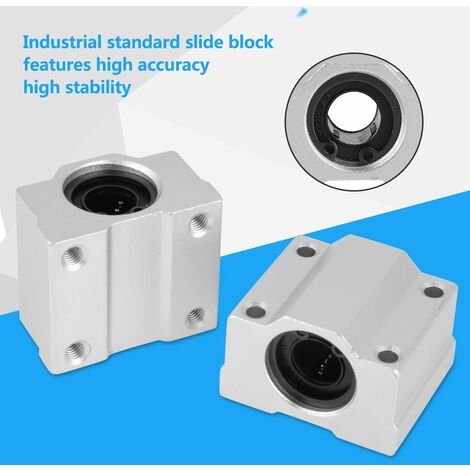 Linear Bearing Slide Block, 4pcs/set SCS12UU Linear Motion Aluminum ...