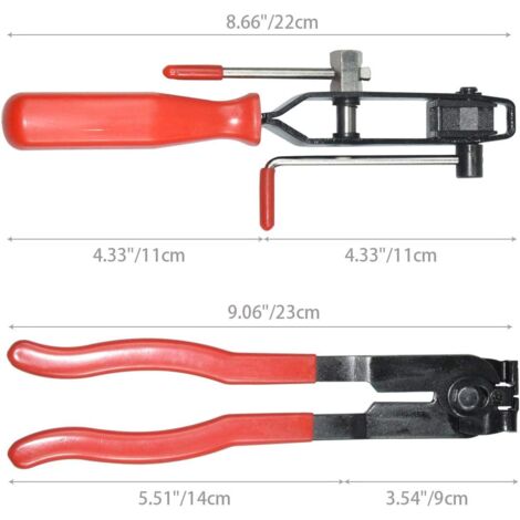 Hose Clamp Pliers, 2 pliers Cardan collar pliers and crimp band collar ...