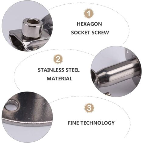 5Pcs Stainless Steel Adjustable Pipe Support Clamps, Wall Mount Pipe ...