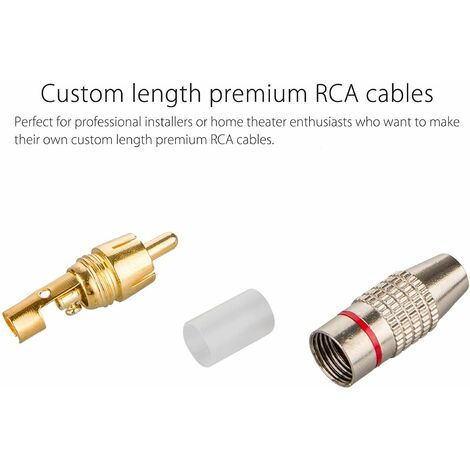 12Pcs RCA Male Connector, RCA Audio Video Connectors, RCA Terminal ...