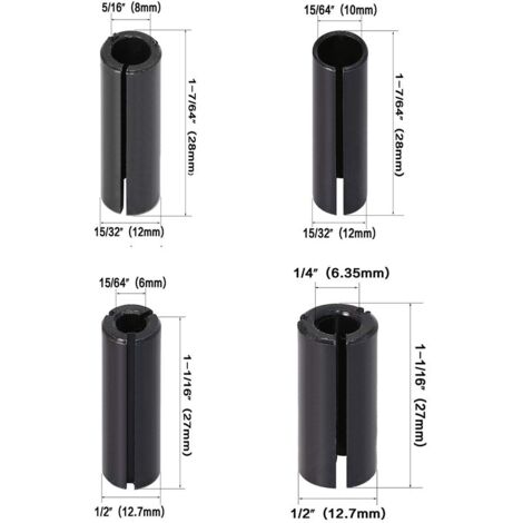 9Pcs Collet Chuck Adapter Router Bit High Precision Collet Adapter CNC ...