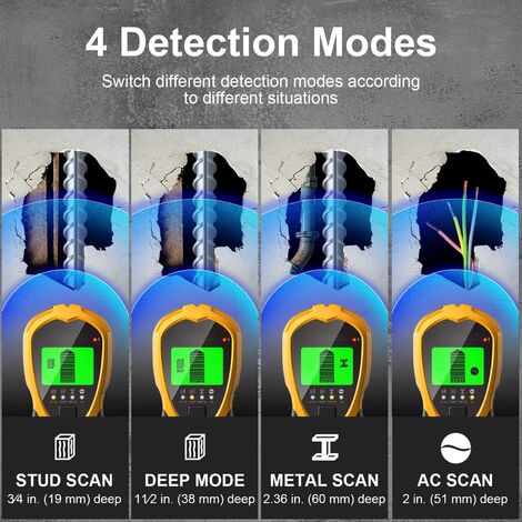 Wall Detector 4 in 1 Wall Metal Detector with LCD Display Stud Finder ...