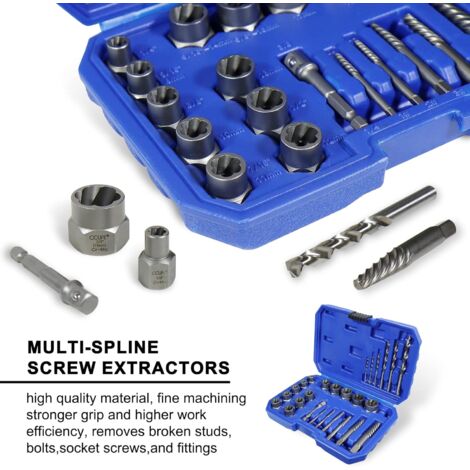 26pcs Socket Anti-Theft Bolt Extractors Damaged Nut Extractor Cr-Mo ...
