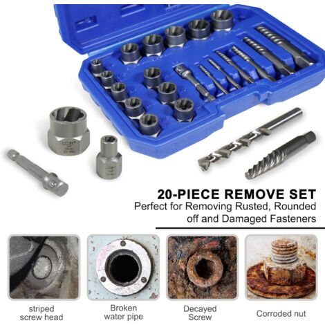 26pcs Socket Anti-Theft Bolt Extractors Damaged Nut Extractor Cr-Mo ...