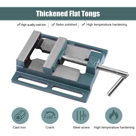 Table Vise, 4 Inch Flat Clamps Rig Vise Drilling Machine Bench Vises ...
