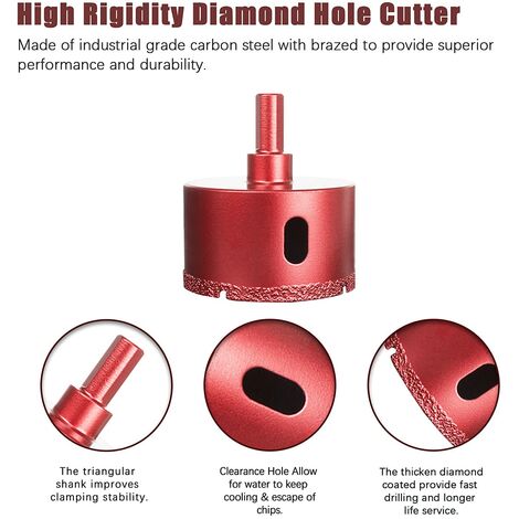 Diamond Coated Hole Saw Drill Bit, Performance Hole Cutter for Glass ...