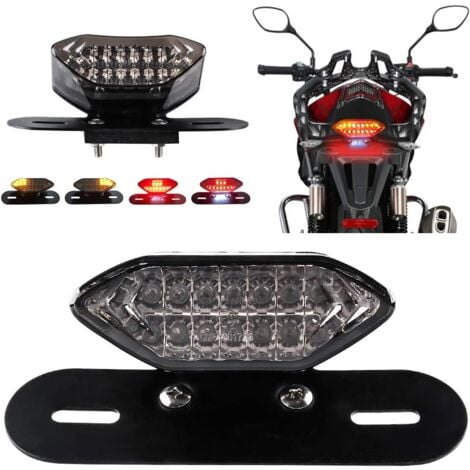 Motorcycle LED Tail Lights Integrated Brake and Turn Signal Lights 5W ...