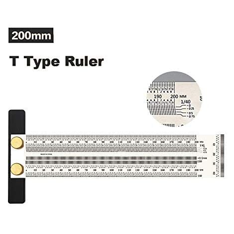 Marking T-Ruler High Precision Woodworking Scribe Line Scale Ruler with ...