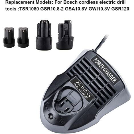 AL1115CV 10.8V 12V 1.5A Li-ion Drill/Driver Battery Charger BC430 BC330, 2 607 336 996 BAT411 ...