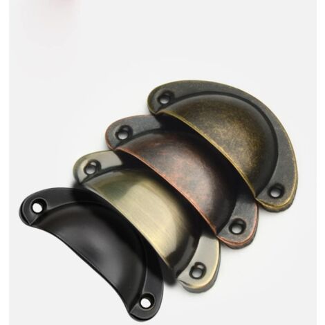 12 Pieces Shell Door Handle, Retro Door Handles, Traditional Half Moon ...