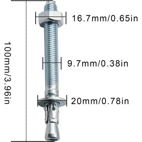 Anchor Anchors, 10 Pieces M10/ 10mm Galvanized Heavy Load Anchors ...