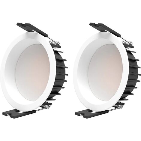 2PCS LED Recessed Spotlight 7W 3000K Recessed LED Spotlight CRI 90+ No Flicker LED Indoor ...