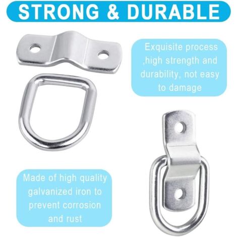 6Pcs D Ring Tie Down Ring Load Anchor Trailer Anchor Forged Lashing ...