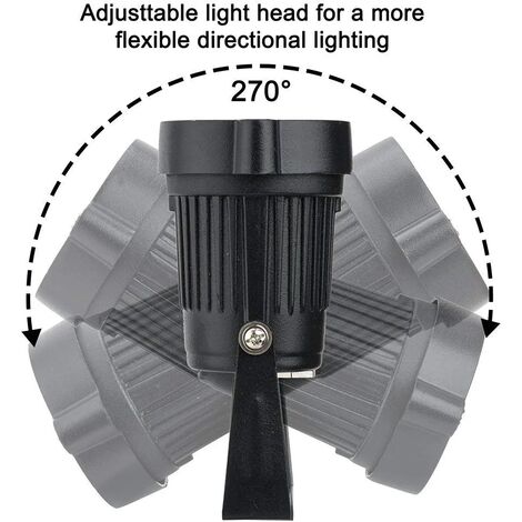 Set of 4 Cob LED Spotlights 5W 220V Adjustable Garden Spotlights with ...