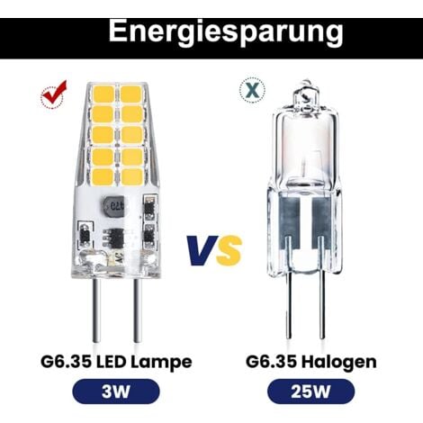 3PCS 3W 12V G6.35 LED Light Bulb T3 / T4 / T5 G6.35 / GY6.35 Base Cool ...
